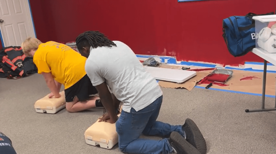 Red Oak Community Rural Fire Department brushing up on CPR training