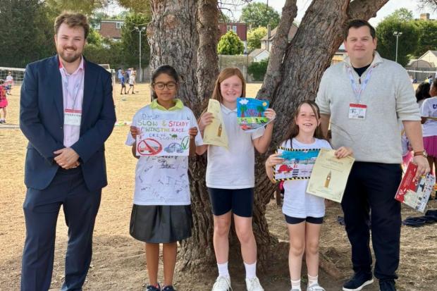 New road safety campaign in Bexley with colourful banners designed by kids