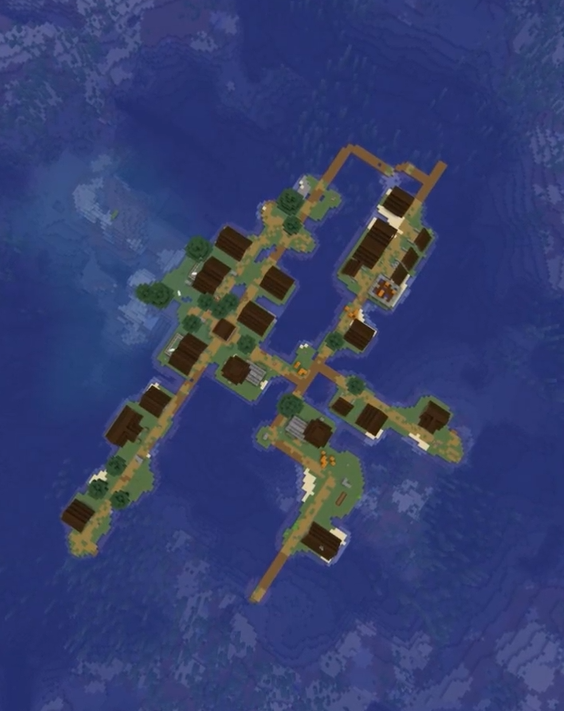 Ocean Taiga Village – Minecraft 1.21 Java Edition Seed
