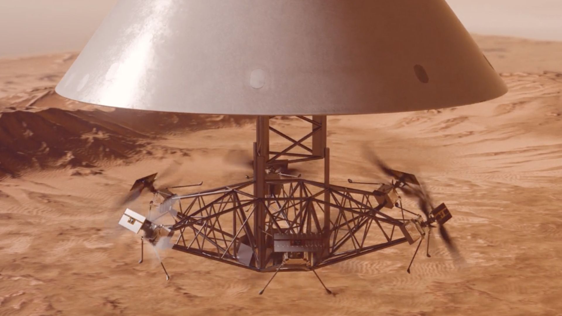 Video: NASA may deploy 6 Mars helicopters from flying mothership in ...