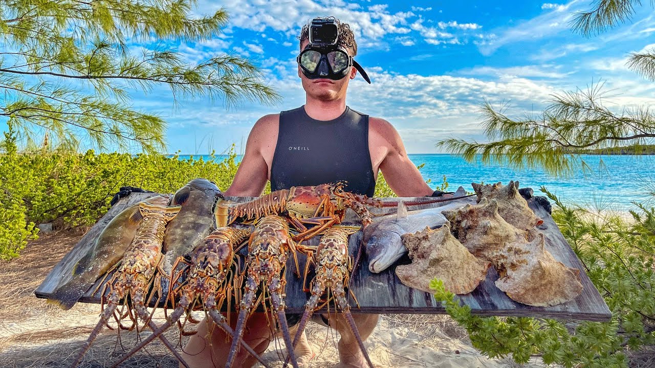 Spearfishing in Crystal Clear Water in the Bahamas!
