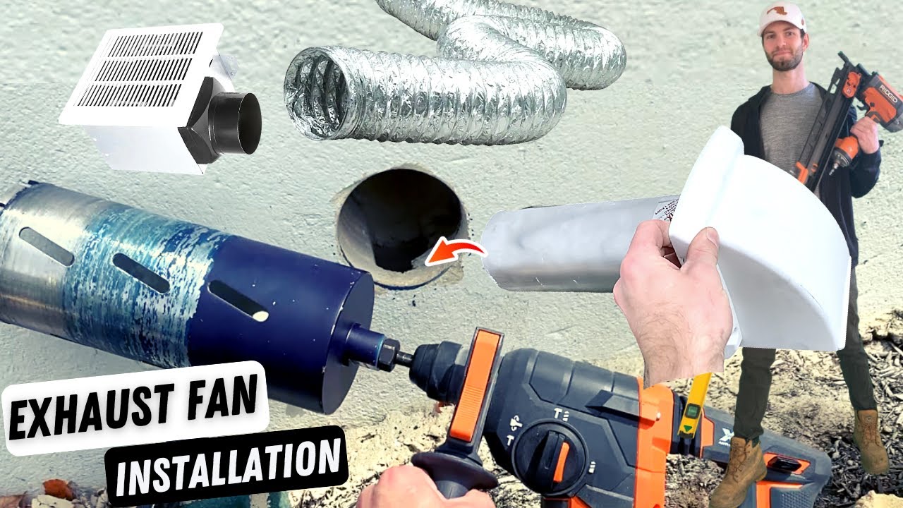 How to install an exhaust fan in a basement bathroom (DIY exhaust fan ...