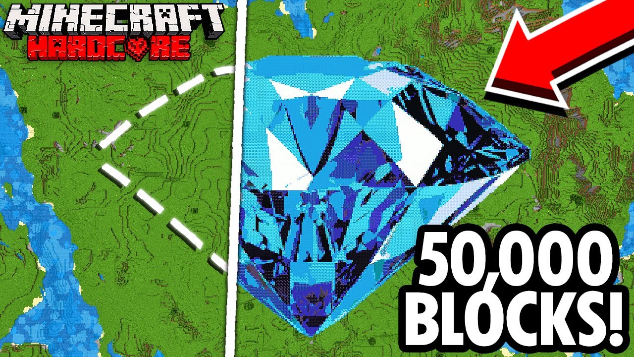 Built the world’s largest diamond in hardcore Minecraft