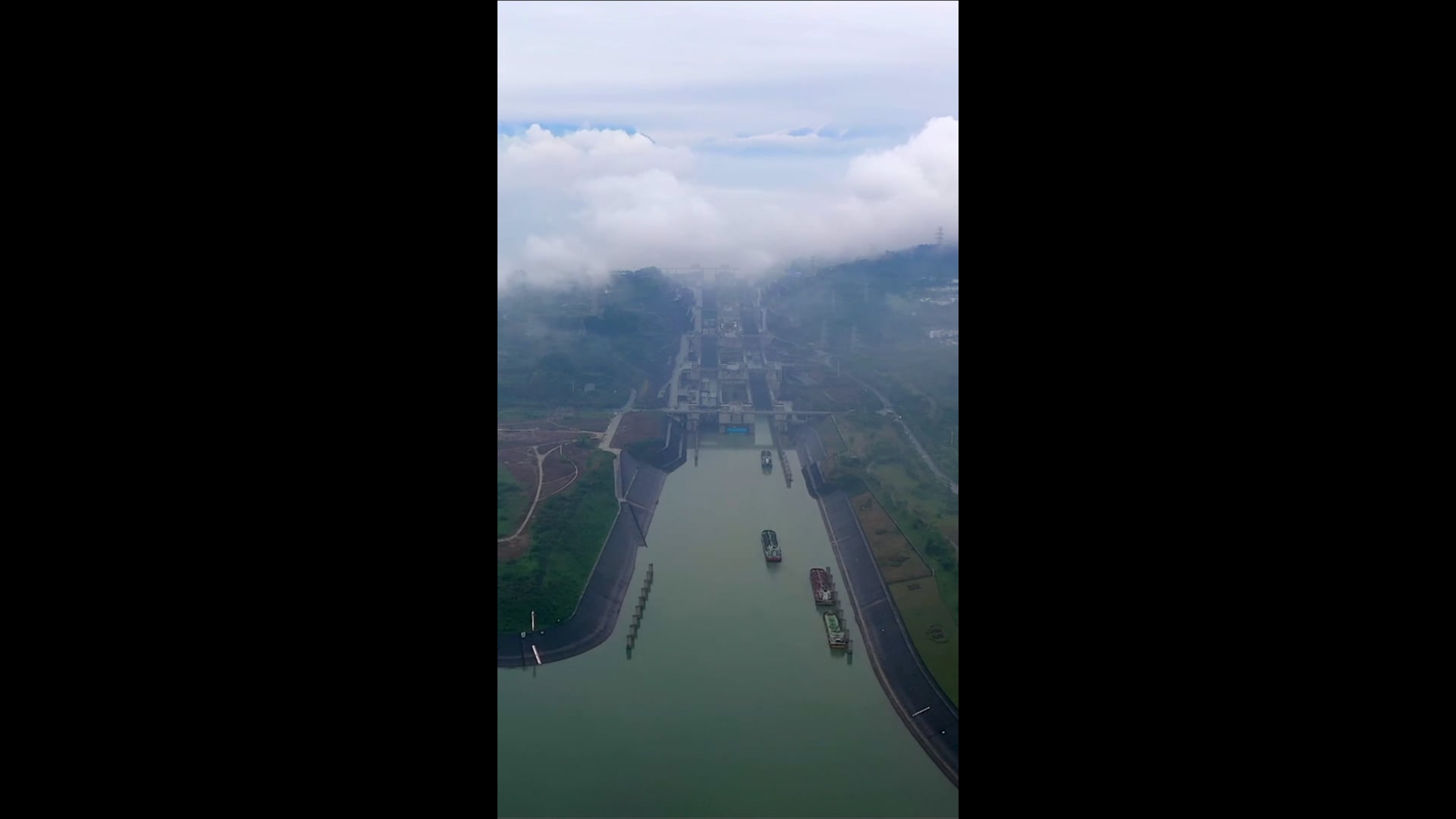 China's Gigantic Three Gorges Dam Revealed by Drone.