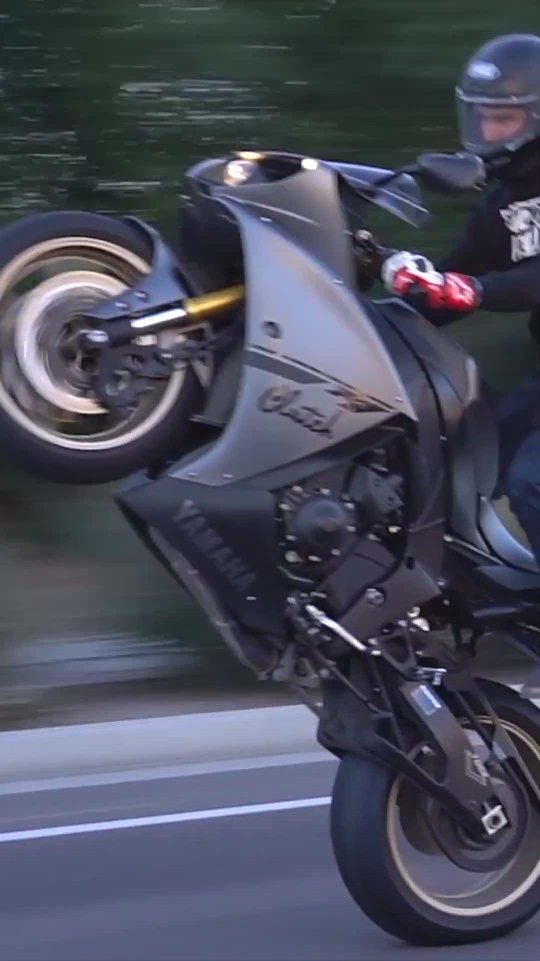 Wheelie on a Yamaha