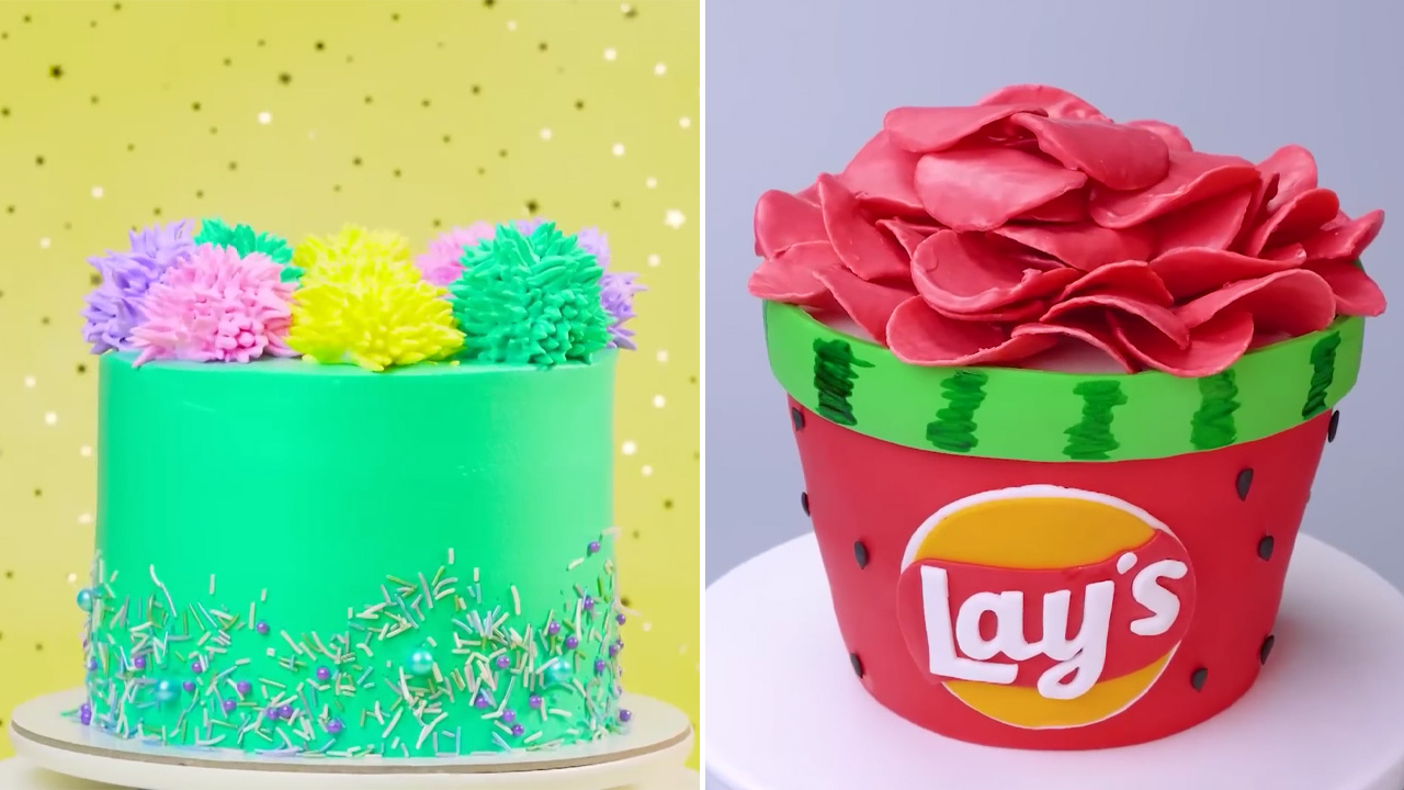 Sprinkle Flower Cake & Lay’s Chips-Inspired Cake