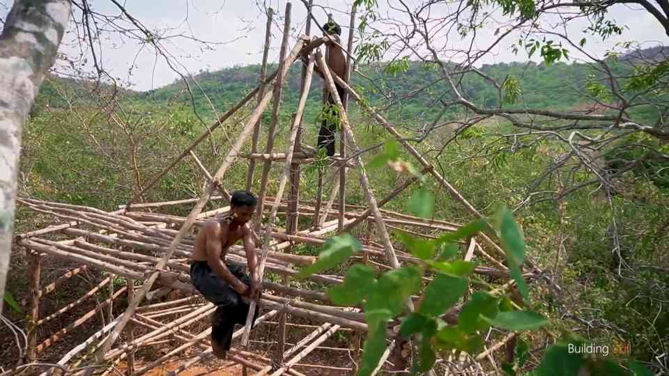 Building a Wooden Structure: Skilled Craftsmanship in Action