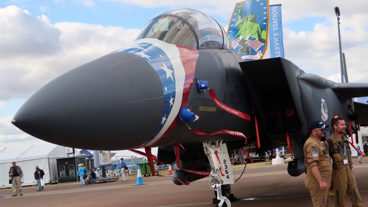 Newly painted Lakenheath F-15E Strike Eagle at RIAT