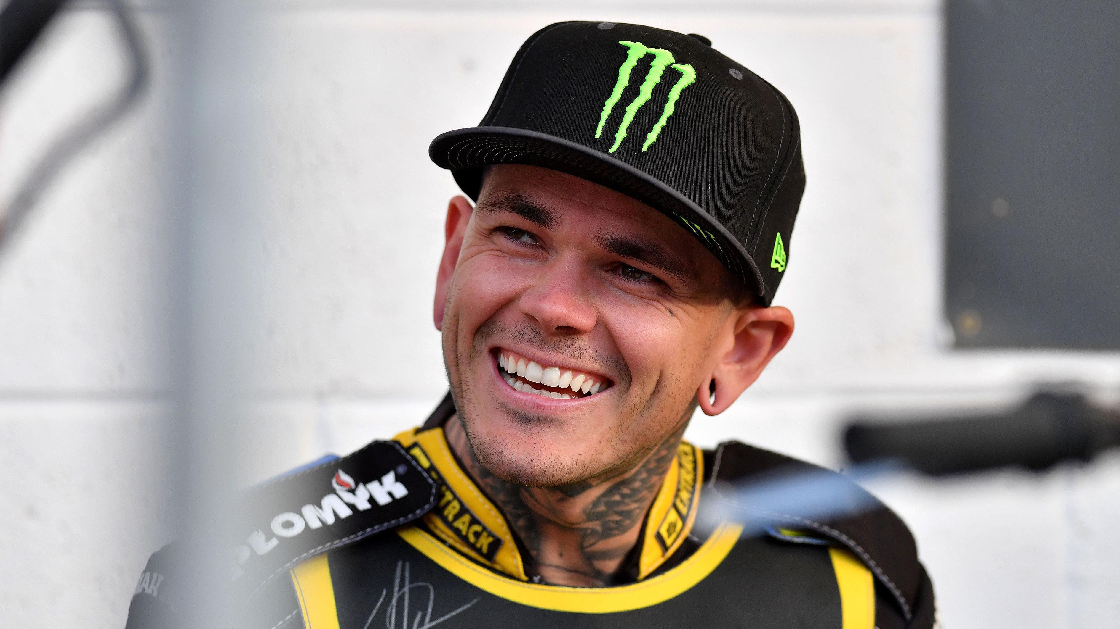 Woffinden back on bike for first time after crash