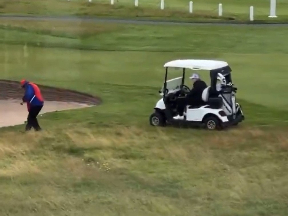 Donald Trump roasted after golf ‘cheat’ video goes viral from Scotland