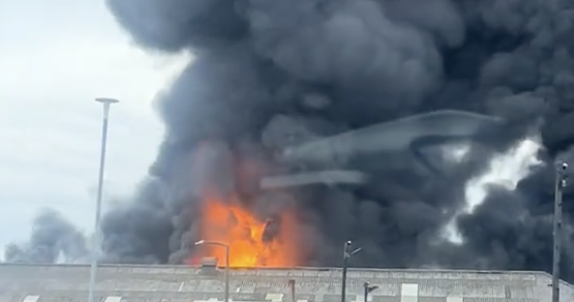Factory Inferno Rages for 24 Hours as Crews Fight Flames