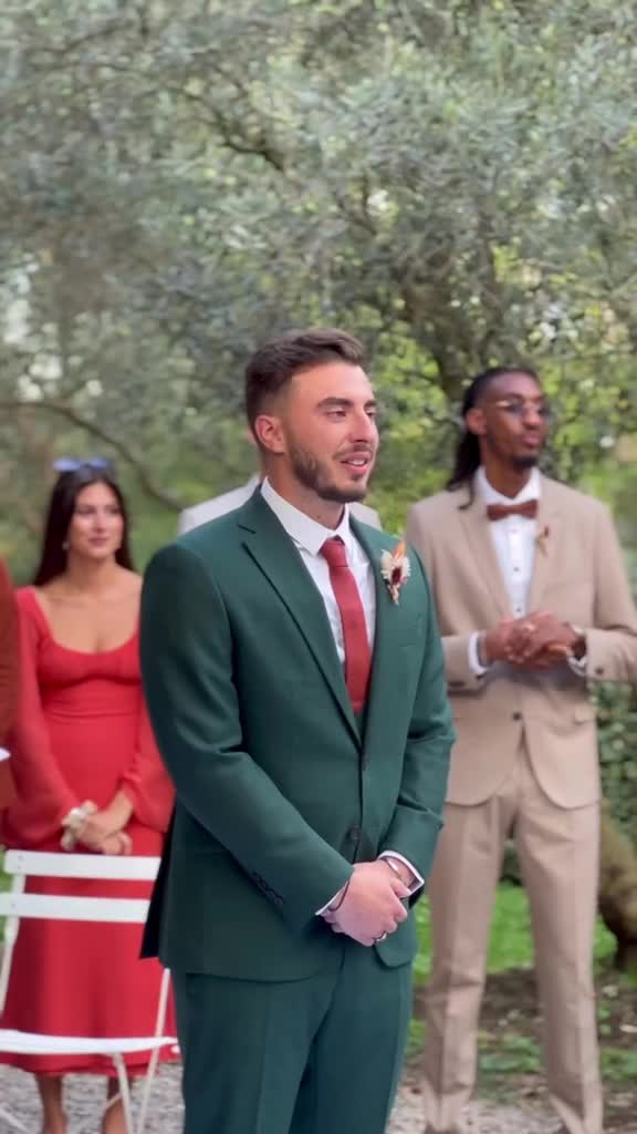 Groom’s Emotional Reaction to Bride Walking Down the Aisle