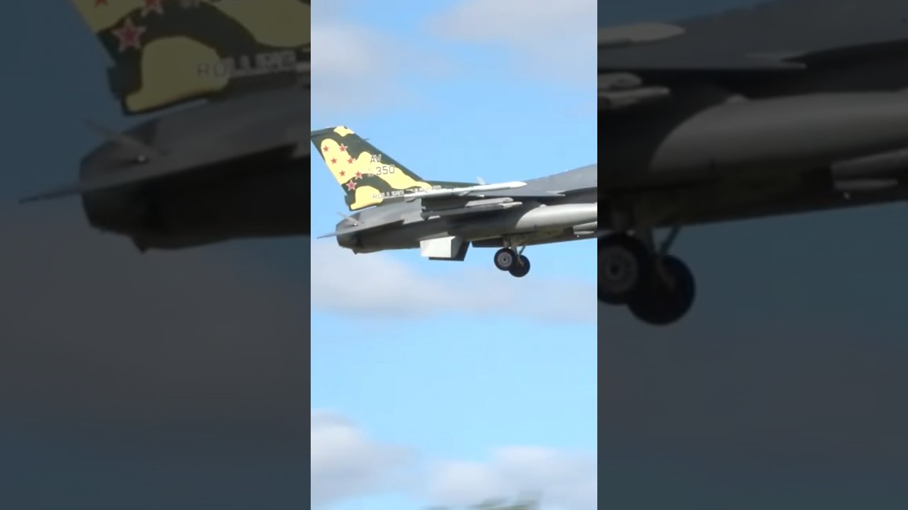 Special Tail F-16 Markings Landing at RAF Mildenhall