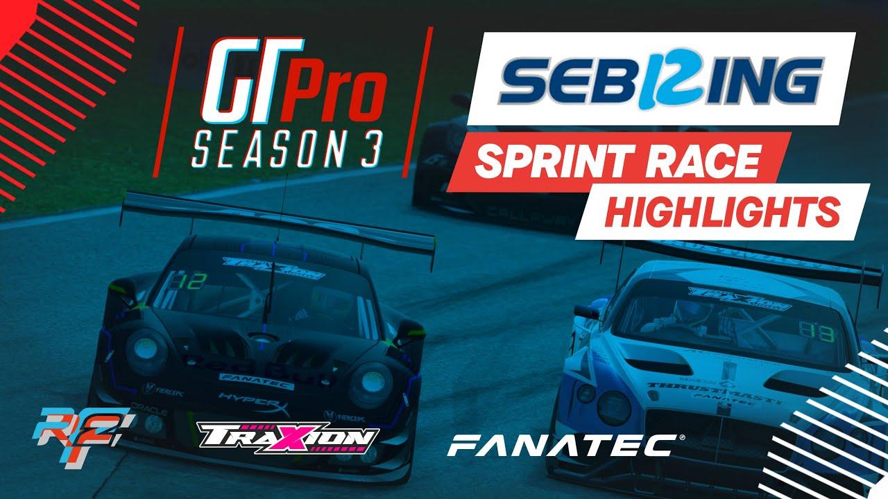 Highlights: Rfactor 2 Gt Pro Series Sprint Race | Round 5 - Sebring