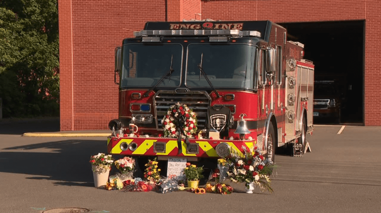 Growing number of flowers adorn Plainville fire truck in honor of ...