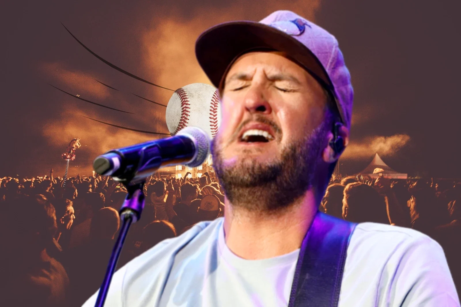 Luke Bryan Visibly Shaken After Hit in the Face With a Ball While ...