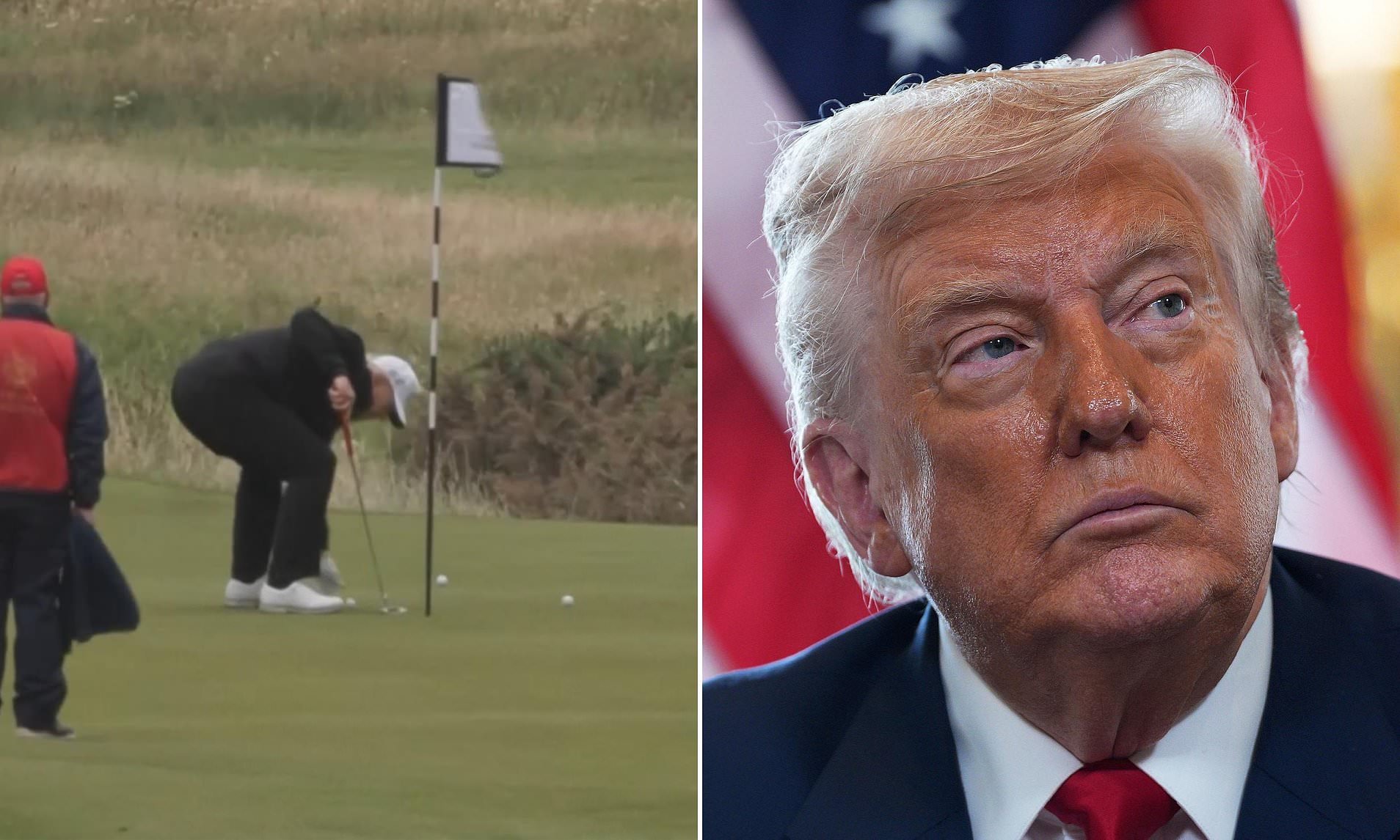 Donald Trump accused of cheating at golf AGAIN as US president brushes ...