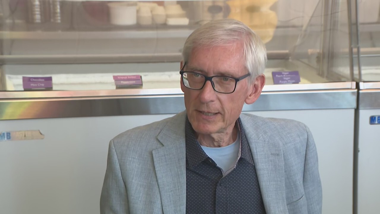 Gov. Evers at Purple Door Ice Cream