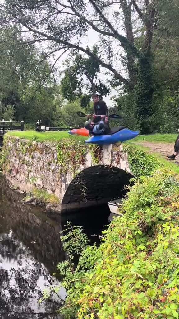 Kayak Jump Gone Wild: Epic Bridge Drop Fails!