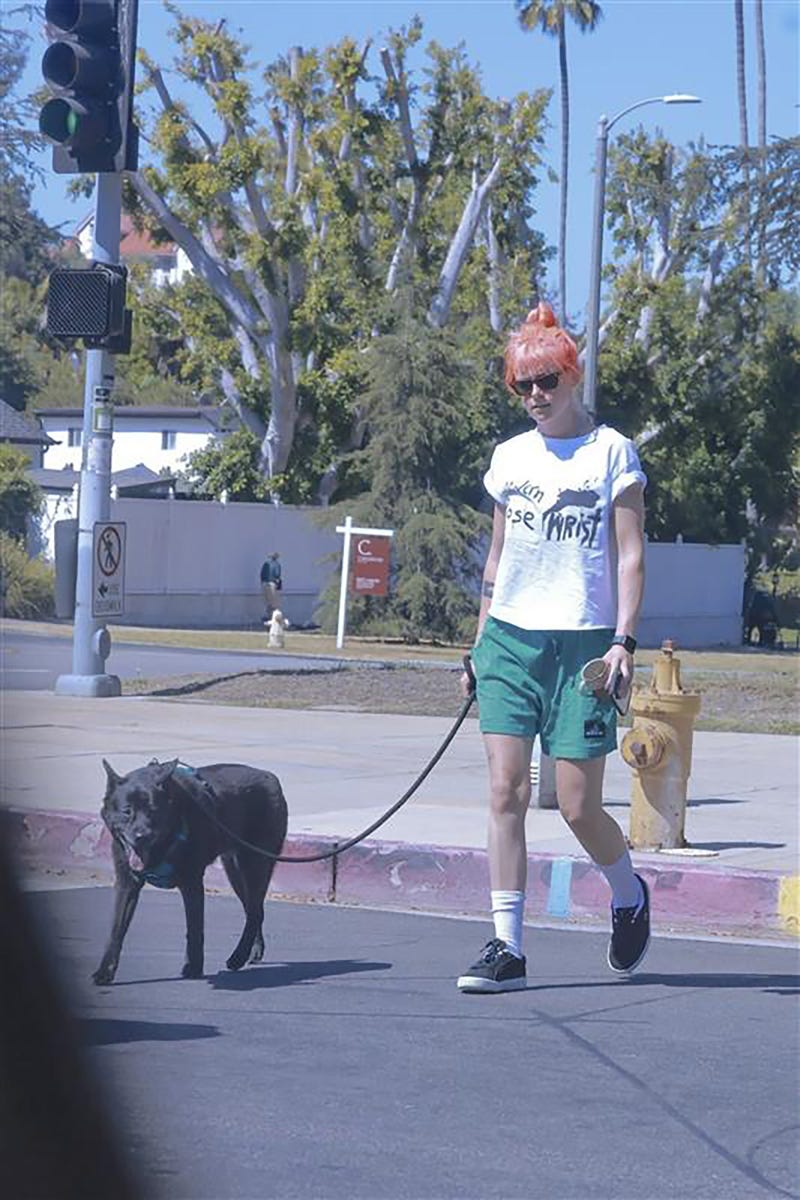 Kristen Stewart's Summer Look? Basketball Shorts and Bubblegum-Pink Hair