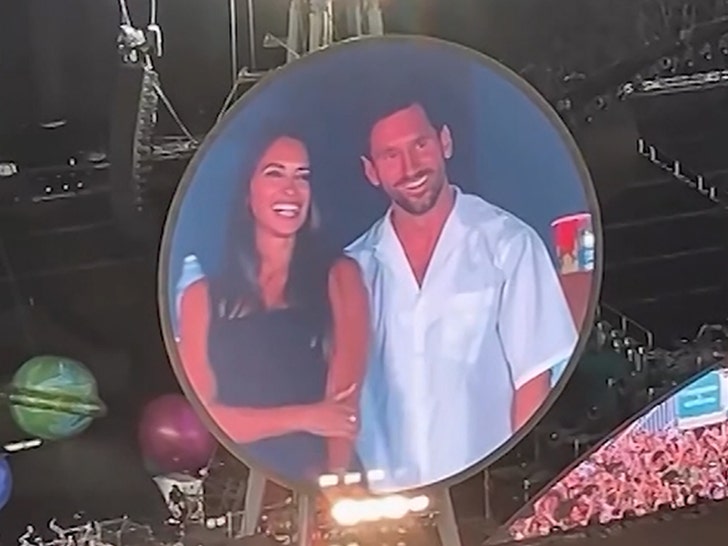 Lionel Messi and Wife Antonela Caught On Coldplay Kiss Cam At Concert