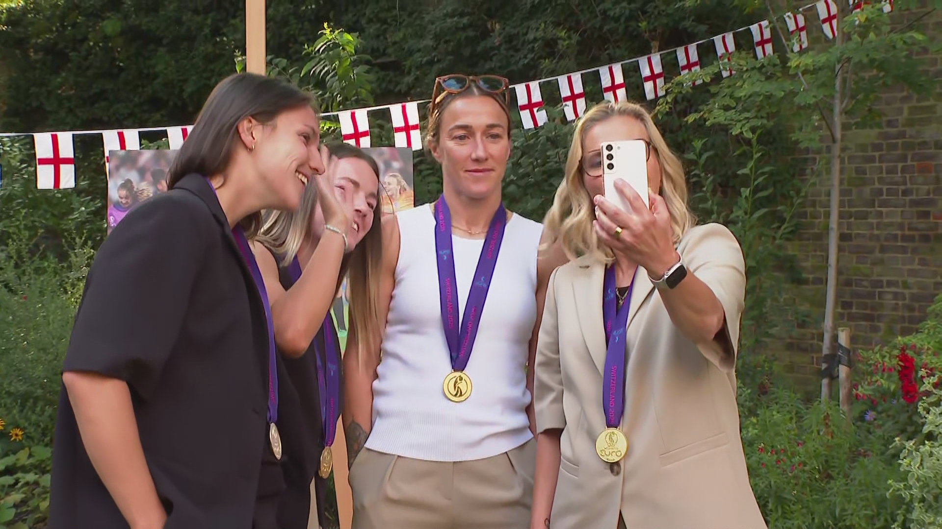 Angela Rayner hosts Lionesses at Downing Street celebration