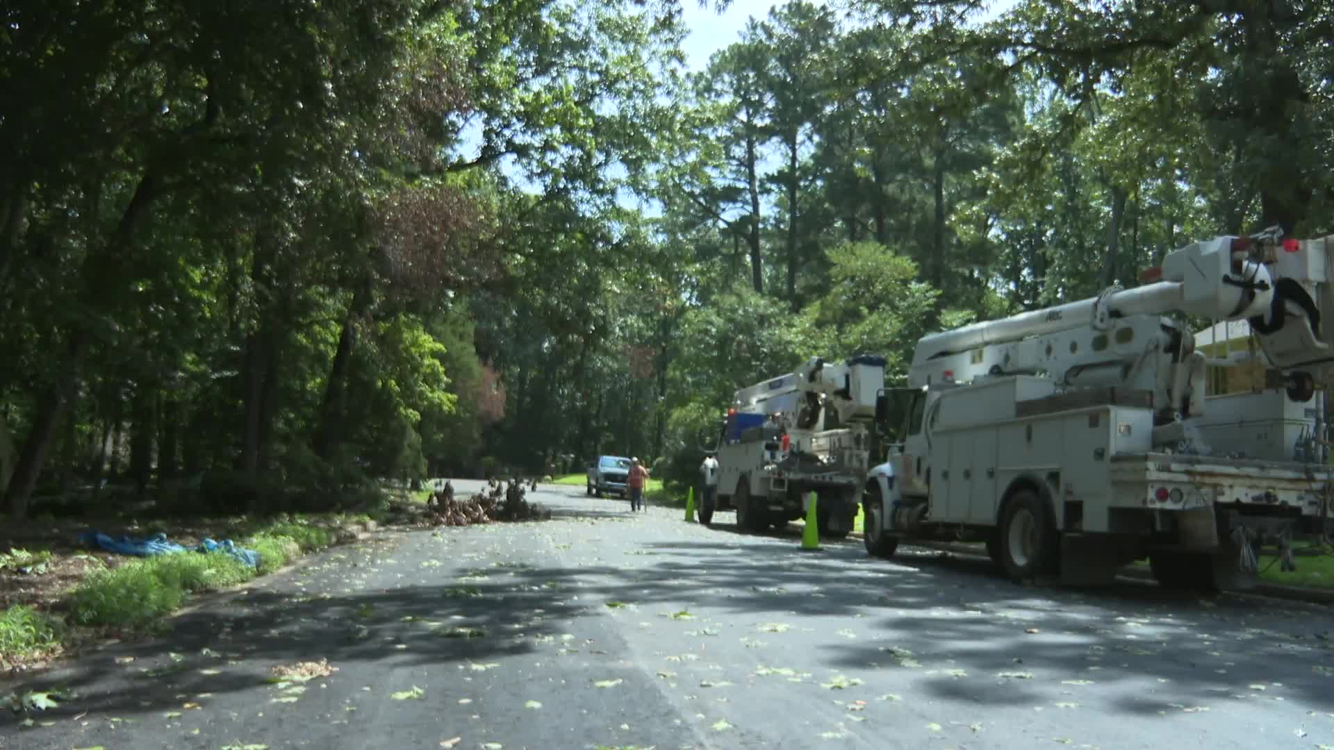 Crews work to restore electricity after storms knock out power to thousands
