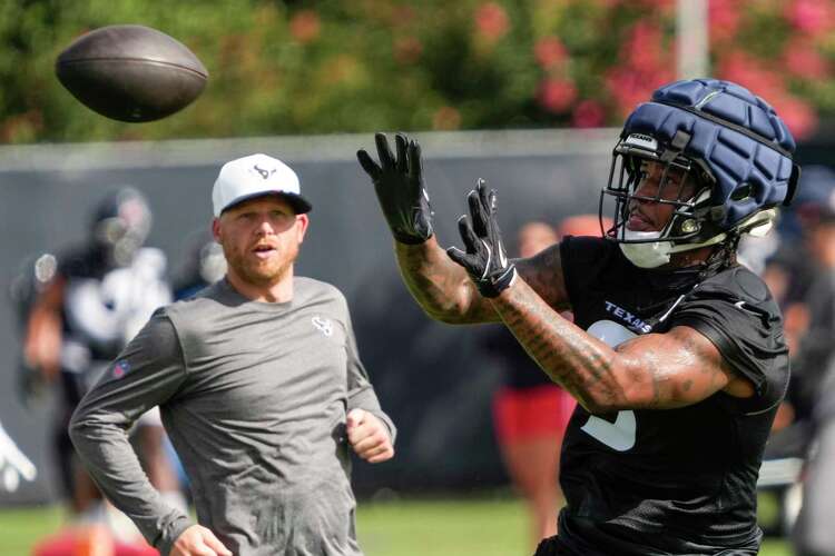 Texans tight end Brevin Jordan is getting back up to speed after 10 months of rehab from ACL injury