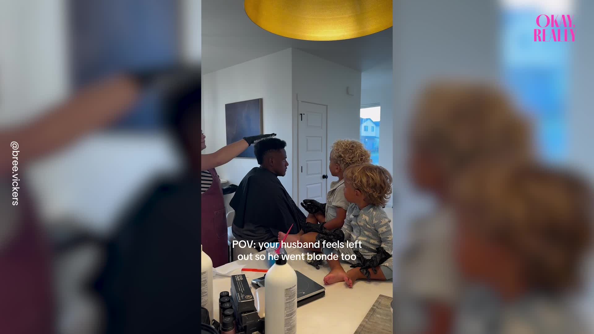 Dad Goes Blonde To Match His Toddler Sons In Sweet Family Moment