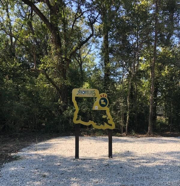 Located off the beaten path, a sign marks the exact center of Louisiana