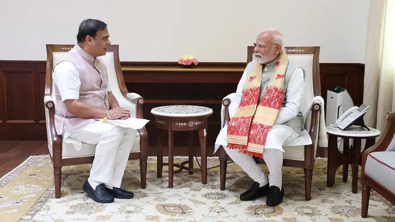 Assam CM Himanta Biswa Sarma Briefs PM Modi On State's Socio-Economic ...