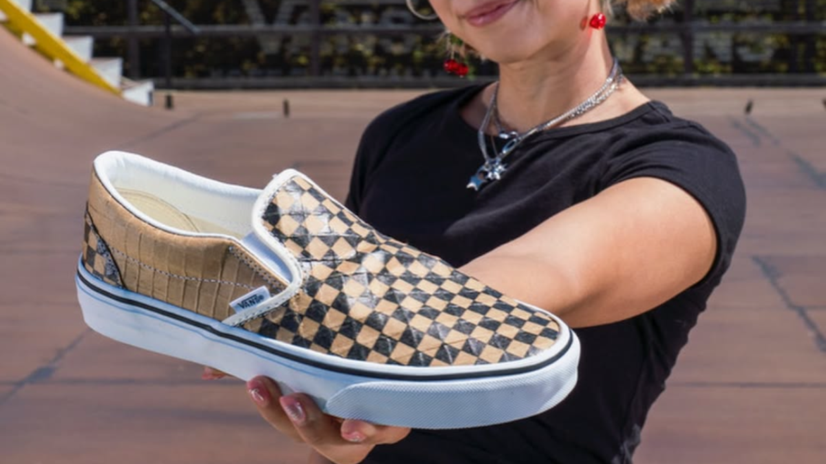 Lizzie Armanto Skates Cardboard Slip-Ons in One of the Wildest Vans ...