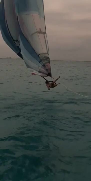 Parasailing Woman Gets Dipped Multiple Times Into Water Before Being ...