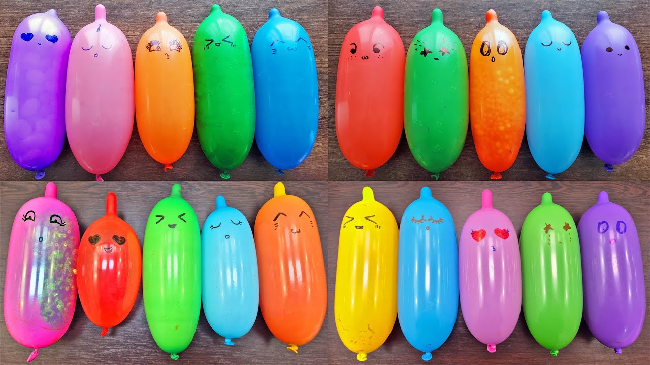 Making Slime with Funny Balloons - Satisfying Mixing videos #tacoslime