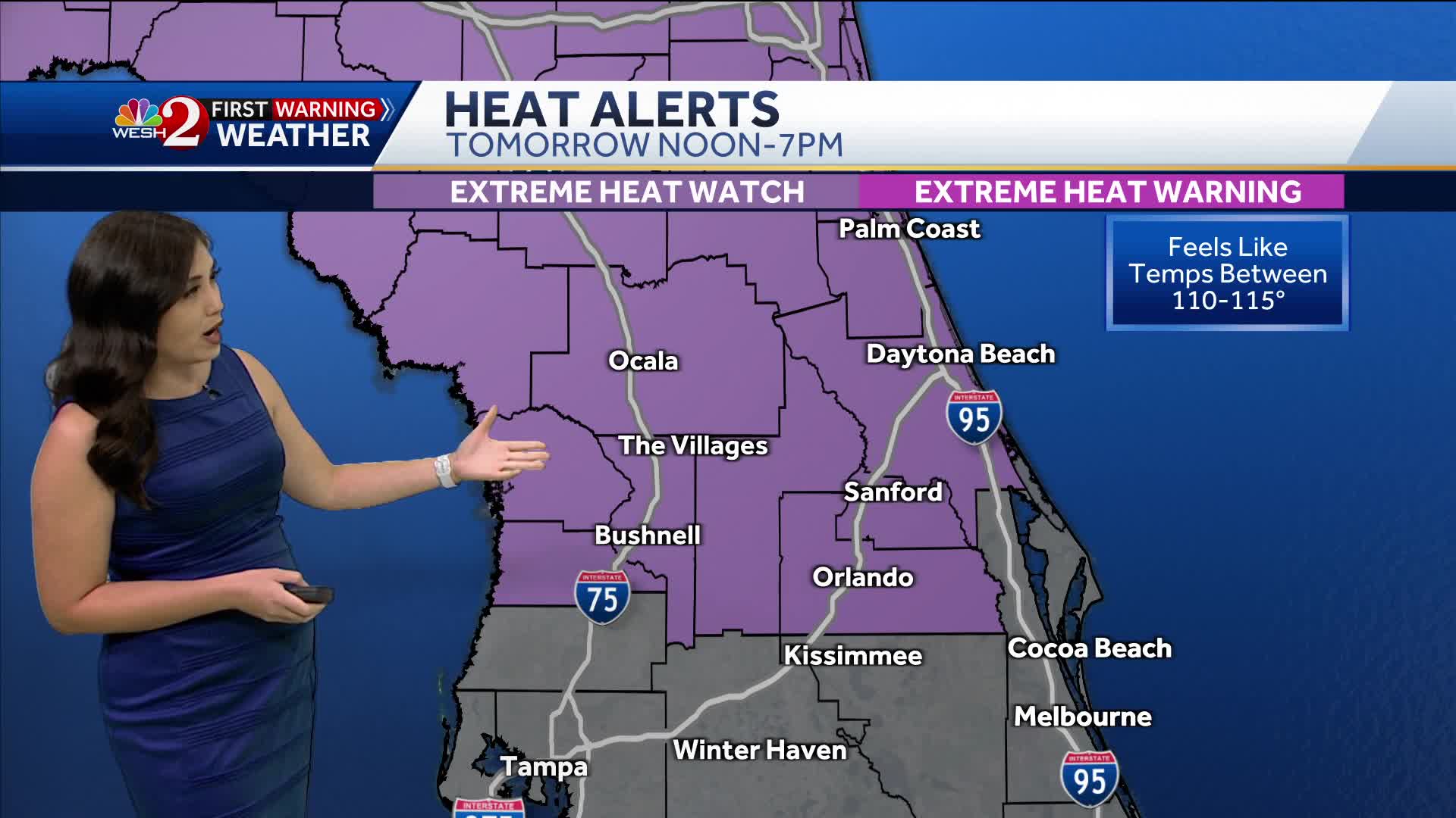 Scorching heat for Central Florida on Monday | Triple-digit ...