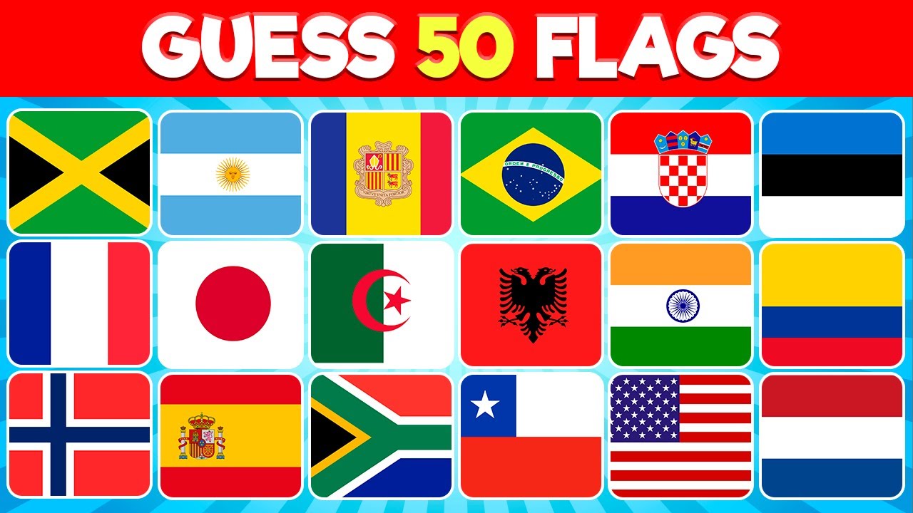 Guess the 50 Flags Easy to Impossible