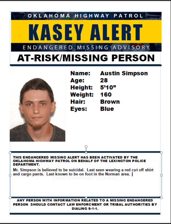 Kasey Alert canceled for 28-year-old Lexington man, located