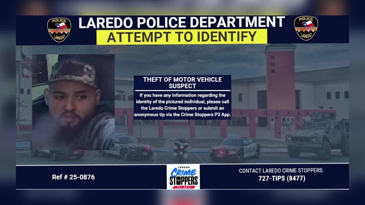 Laredo Police search for vehicle theft suspect