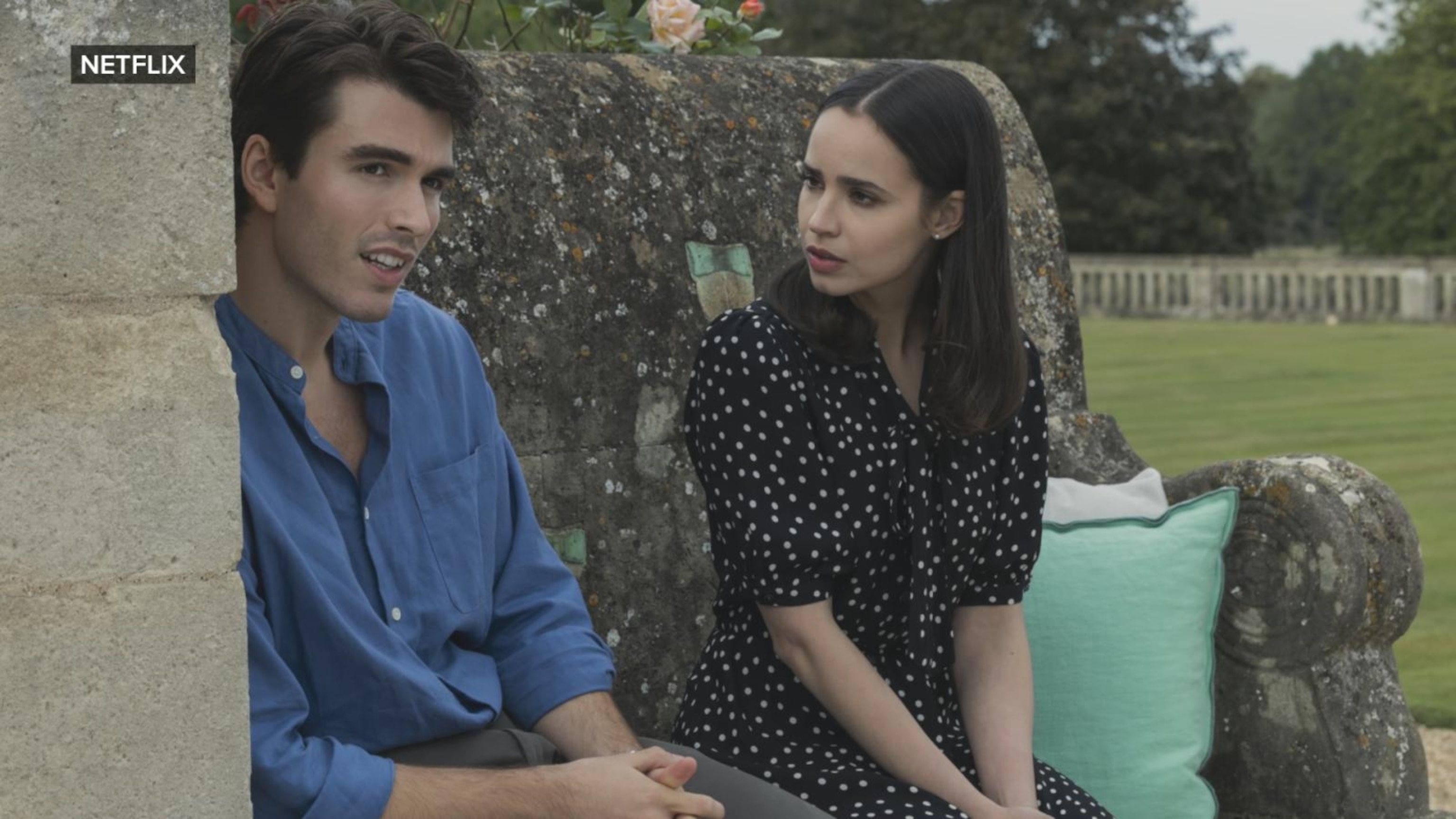Actors Sofia Carson, Corey Mylchreest talk filming new movie ‘My Oxford Year’