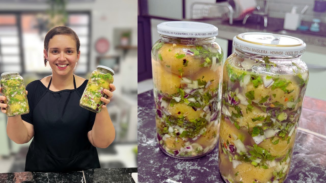 Como Fazer Batata Bolinha em Conserva de Boteco