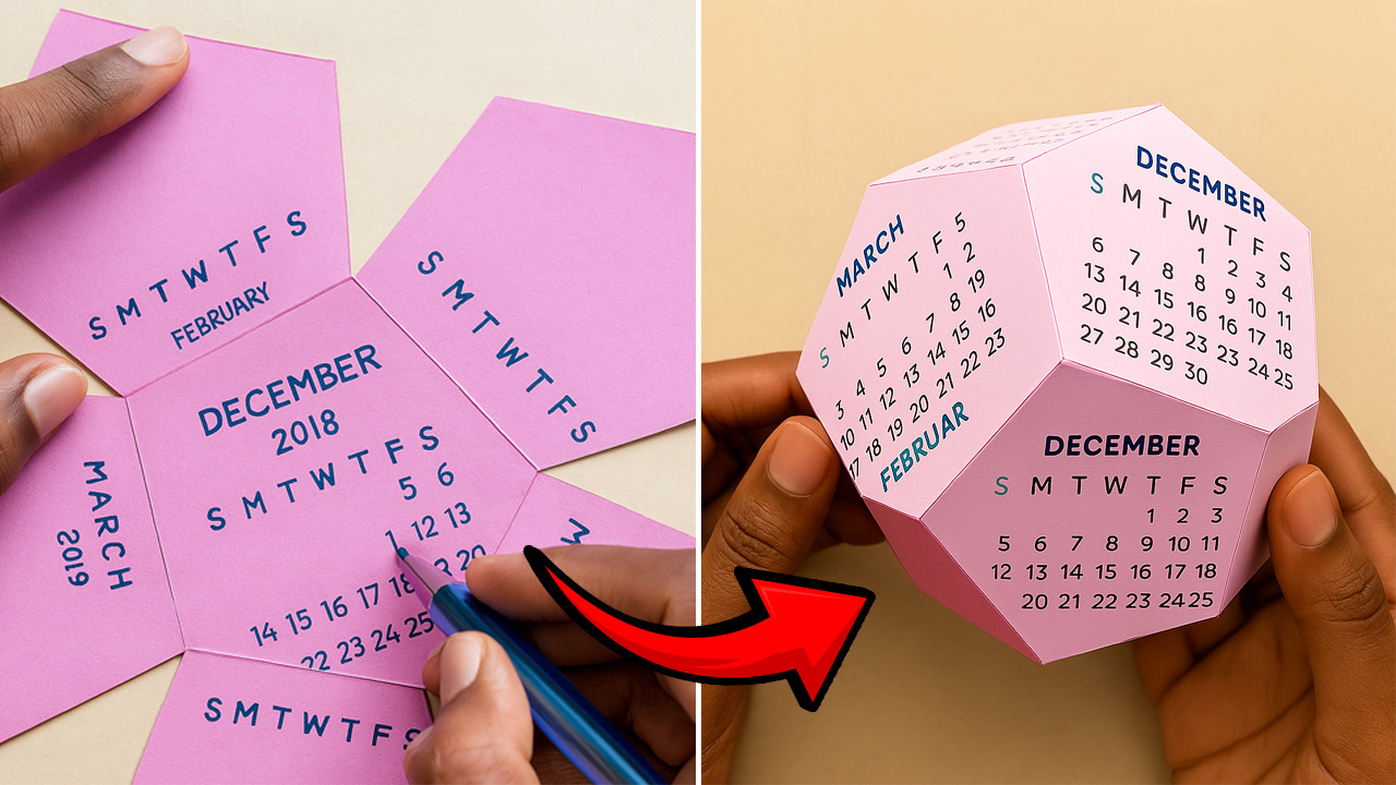 DIY Calendar - How to Make a Simple Homemade Calendar