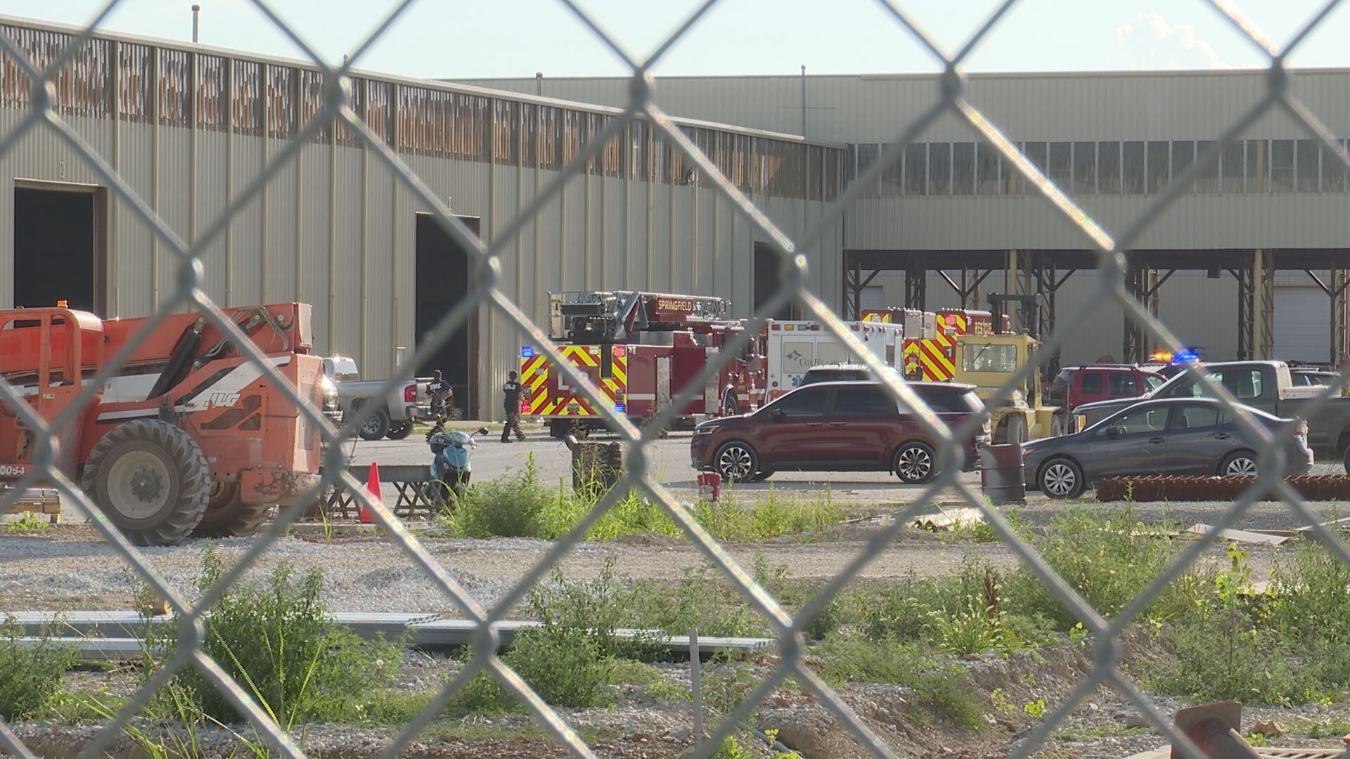 Worker in hospital after being trapped under steel beams at Springfield ...