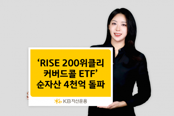 KB운용, 'RISE 200위클리커버드콜 ETF' 순자산 4000억 돌파