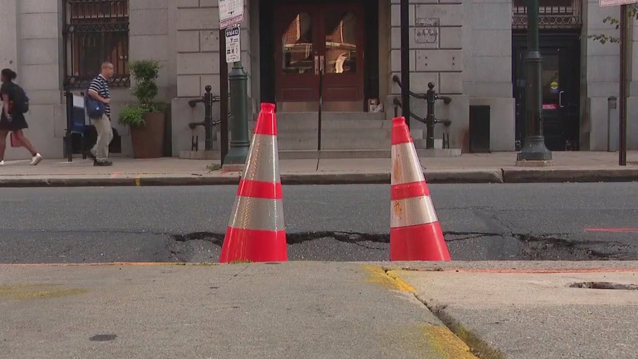 Sinkhole in Center City prompts SEPTA detours, commuter frustration