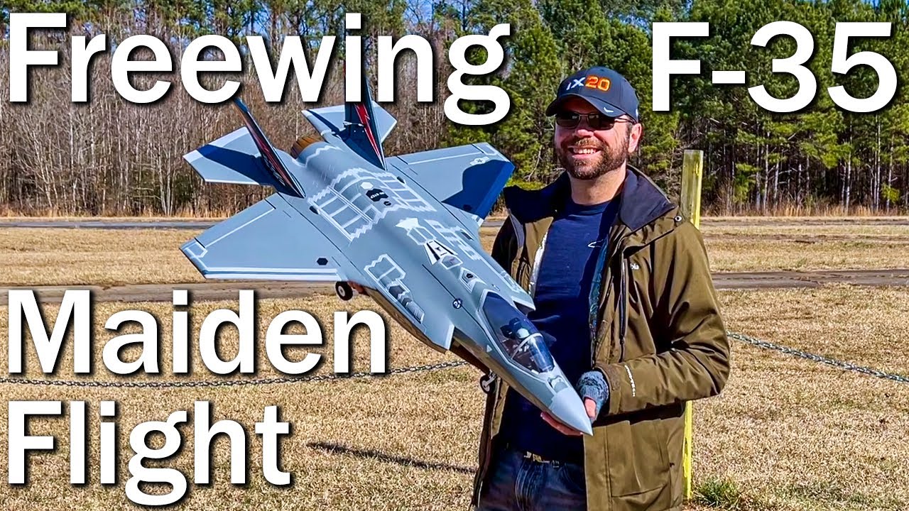 Freewing F-35 70mm Maiden Flight with Tailerons & Flaperons