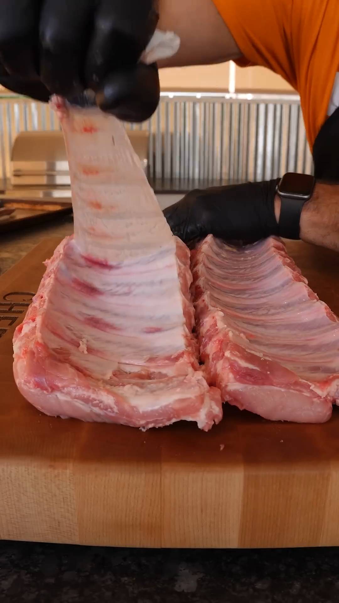 Ribs cooked on a grill