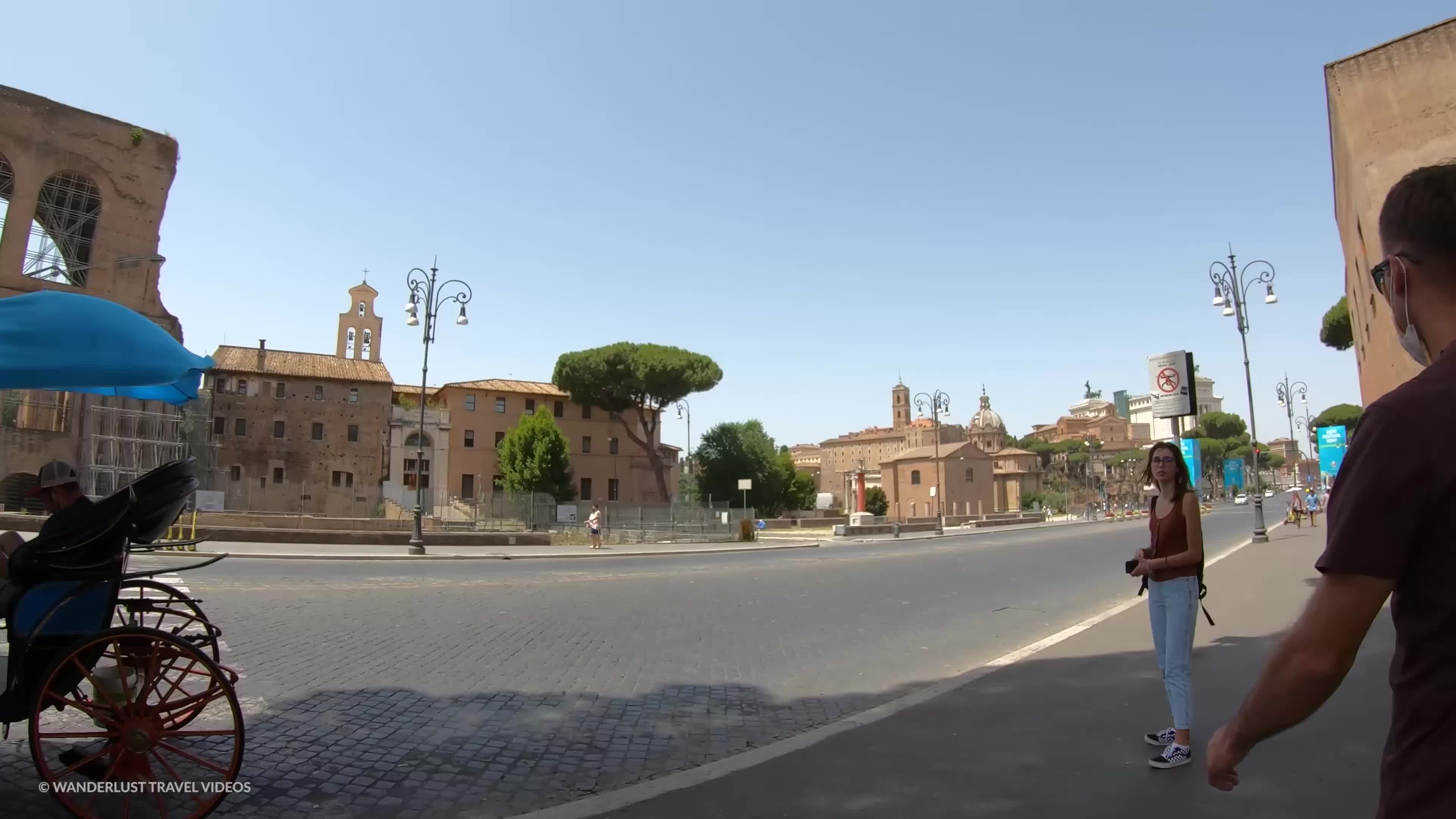 Tur Jalan Kaki Colosseum dan Pasar Trajan di Roma, Italia (4K)