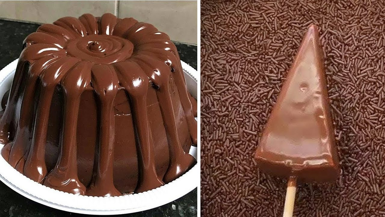 Chocolate Glazed Bundt Dessert & Coated Slice | Satisfying Cake Compilation