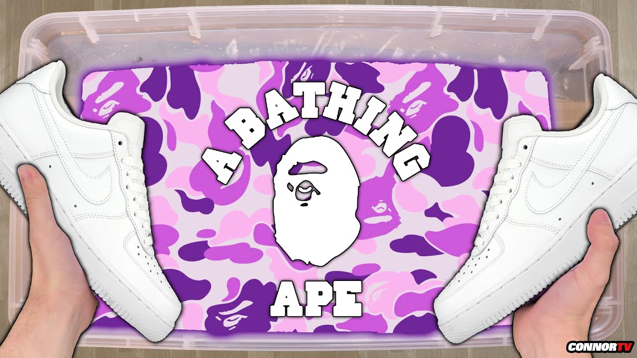 Air Force 1 Customization: Hydro Dipped BAPE Design Reveal