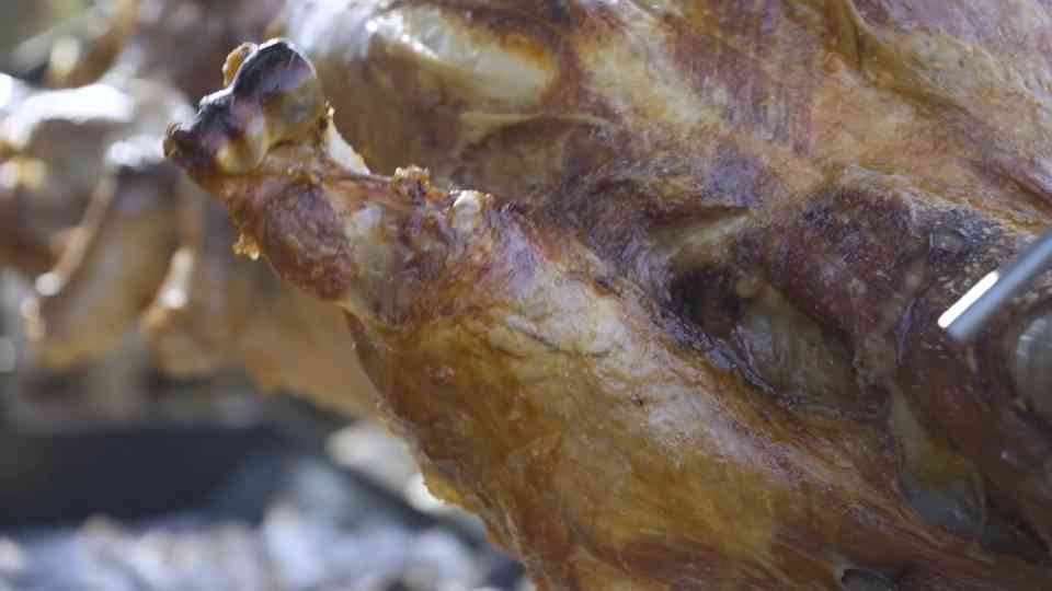 Huge Goat Roast Whole 11 KG Goat Roasted On A Spit